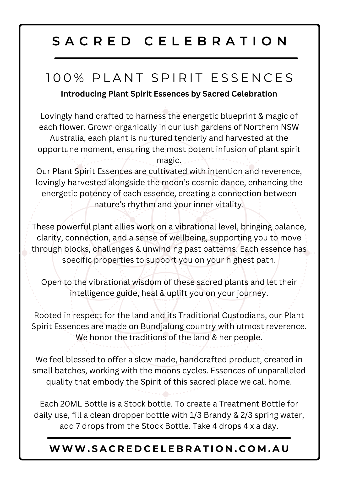 Plant Spirit Essences - Sacred Celebration